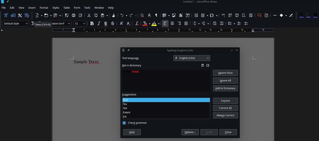 Unreadable text with Libreoffice dark theme + dark font - Software & Applications - Manjaro ...