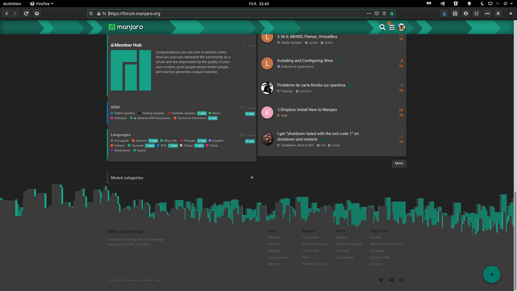 New dark theme for the forum available - Announcements - Manjaro Linux ...