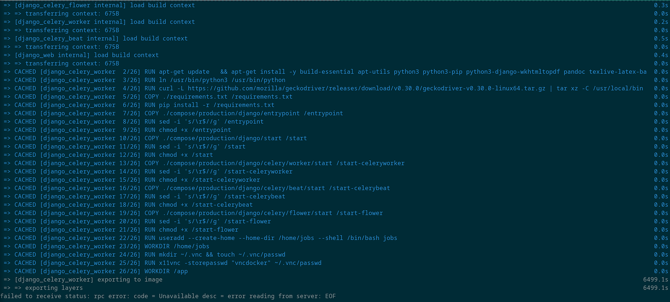Docker Compose Gets Stuck On Exporting Layers Virtualization Manjaro Linux Forum