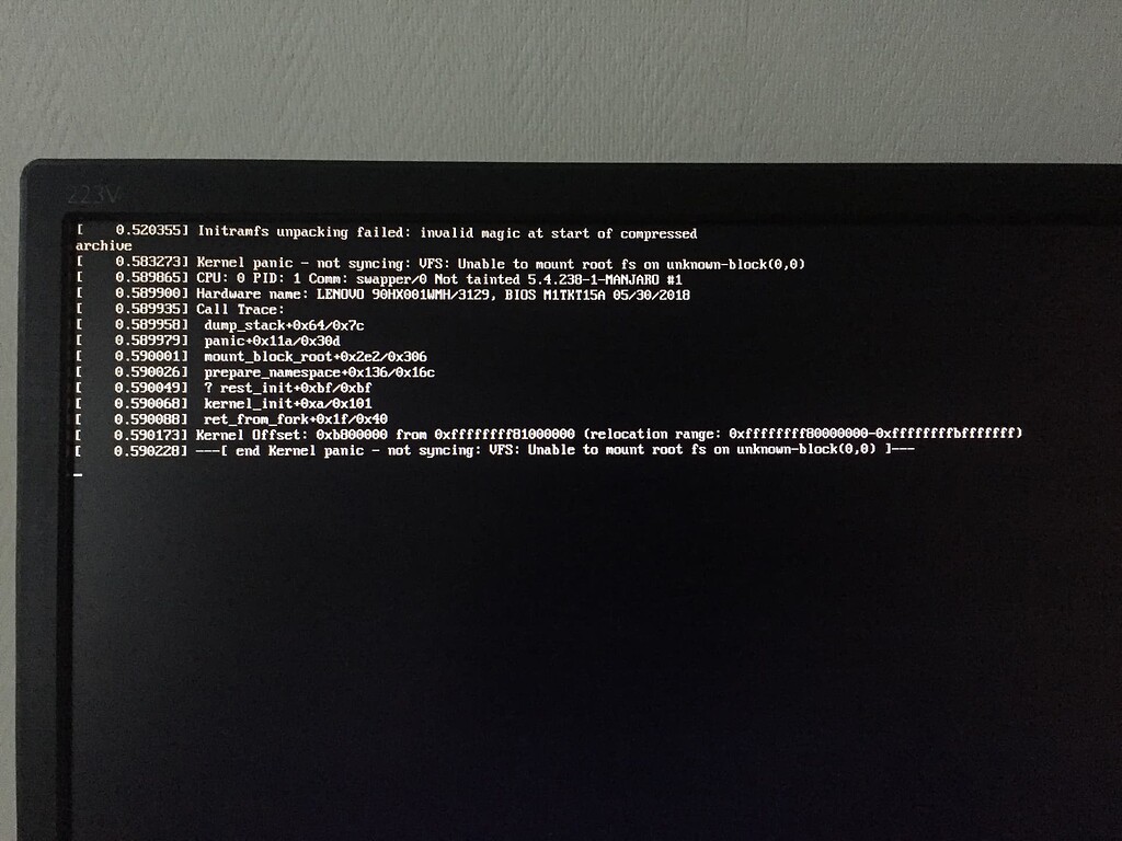 Kan niet meer opstarten na update - Support - Manjaro Linux Forum