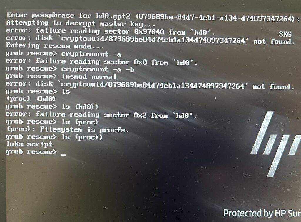 Unable To Boot A Luks Encrypted Drive As Nvme But Ok As Usb External Disk Support Manjaro