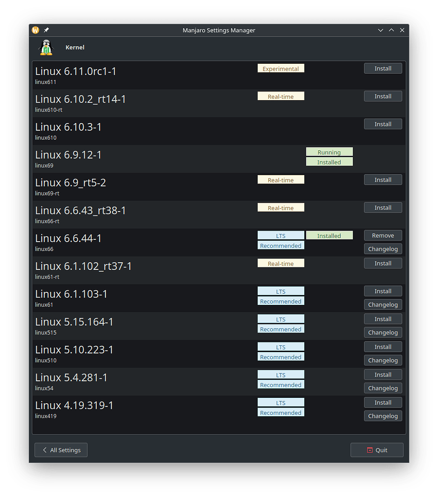 Not able to install different kernel versions (Manjaro Stable KDE) - Kernel - Manjaro Linux Forum