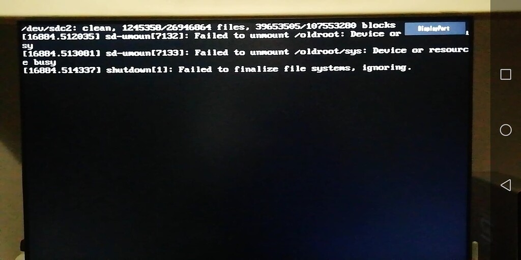 "failed to unmount /oldroot" on shutdown/reboot - Support - Manjaro Linux Forum