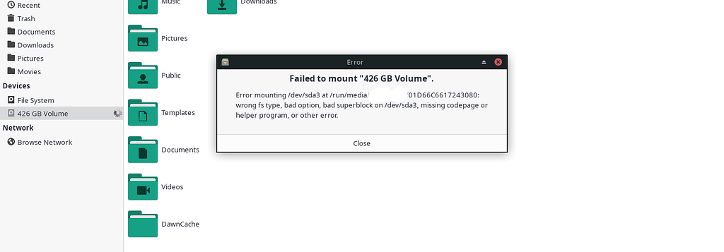 Failed to mount after update - Support - Manjaro Linux Forum