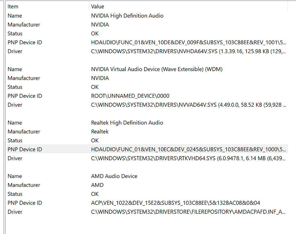Is correct sound drivers loaded on HP Victus AMD Ryzen 7 5800H laptop ...
