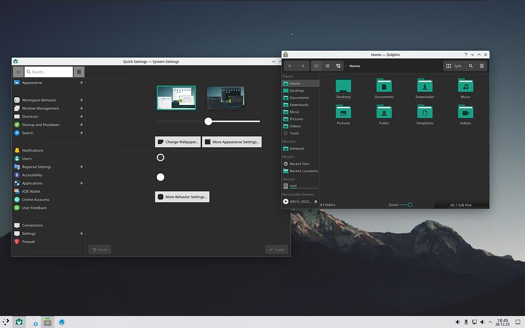 Dual desktop Gnome and KDE - theming issue - Virtualization - Manjaro Linux Forum