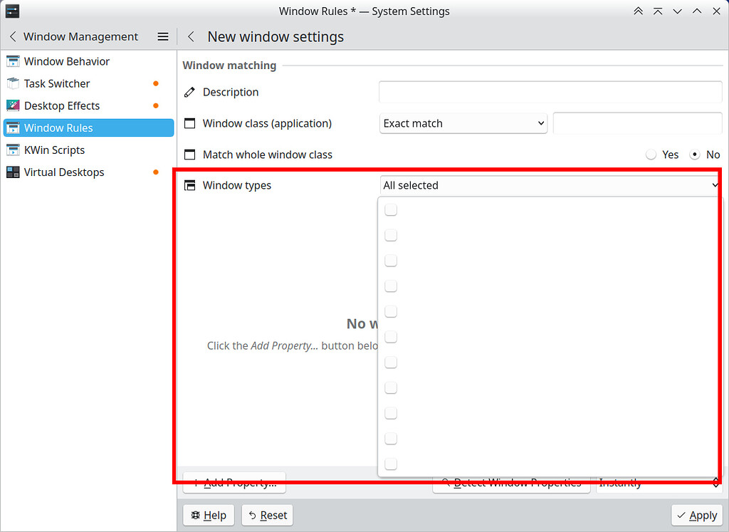 [Plasma] Window Rules issues - KDE Plasma - Manjaro Linux Forum