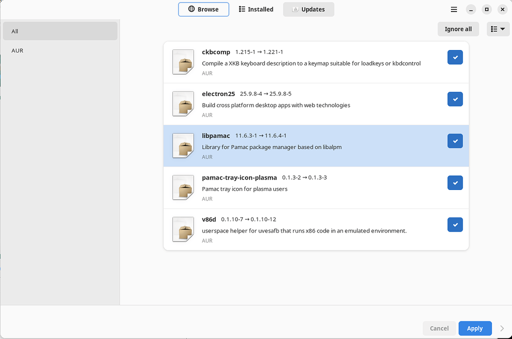 Pamac - 'extra' packages shown in AUR - Software & Applications ...