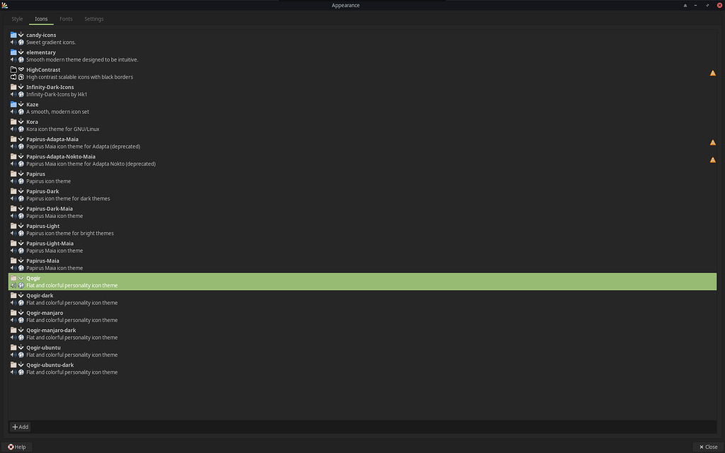 Icon themes not loading correctly - Xfce - Manjaro Linux Forum