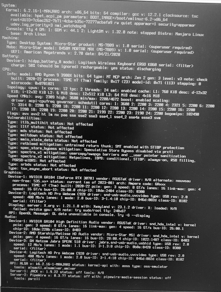 Blinking cursor at boot - Graphics & Display - Manjaro Linux Forum
