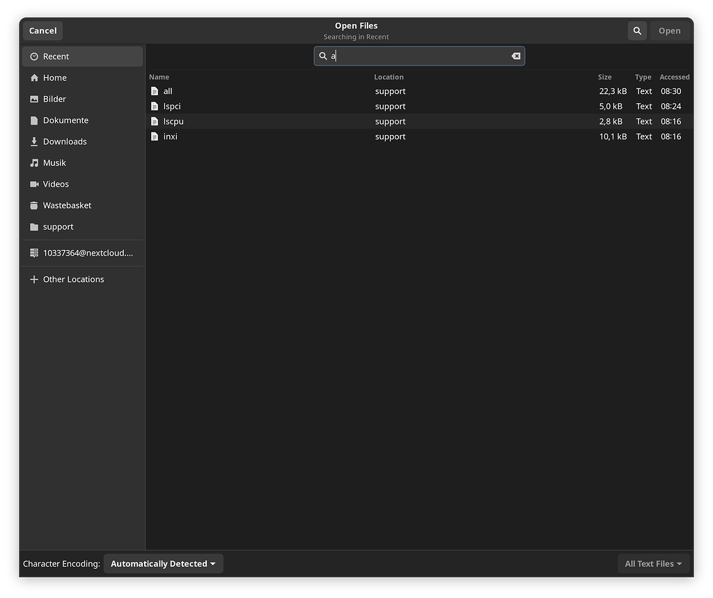 Gedit Crashes When Opening Search Field In Open Save Dialog Gnome Manjaro Linux Forum