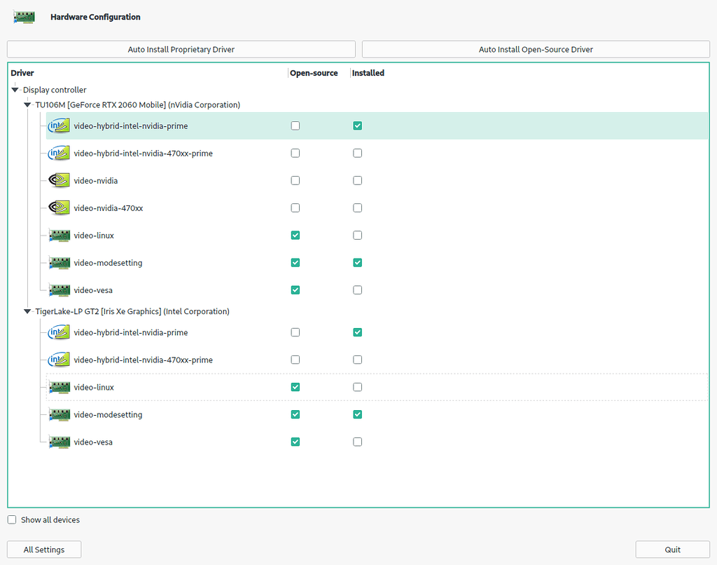 GPU drivers listing is confusing - help needed for correct one - Graphics & Display - Manjaro ...