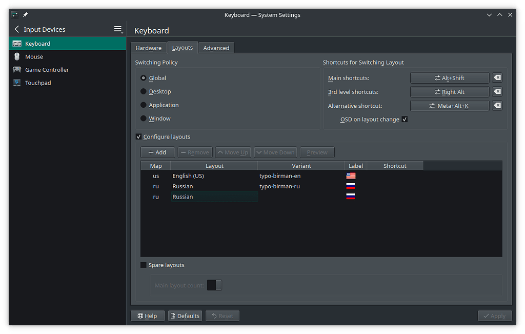 Keyboard layout switching gone - KDE Plasma - Manjaro Linux Forum