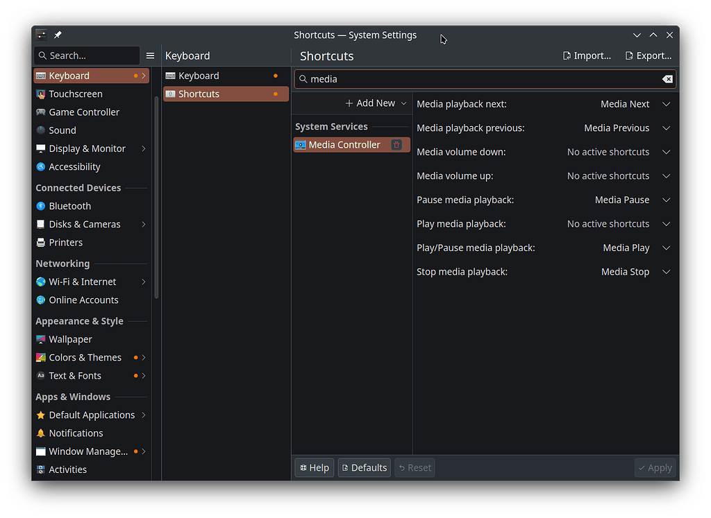 Media control keys not working in KDE Plasma - KDE Plasma - Manjaro ...