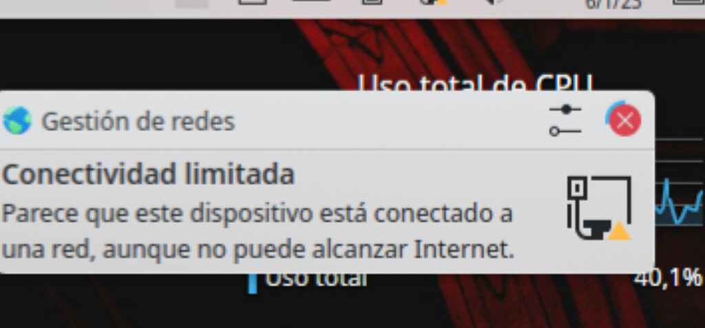 Conectividad limitada - Ethernet - Español - Manjaro Linux Forum