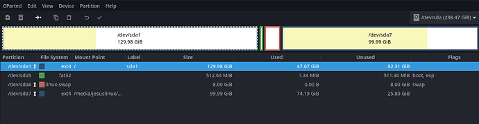 Move partitions GParted - Support - Manjaro Linux Forum