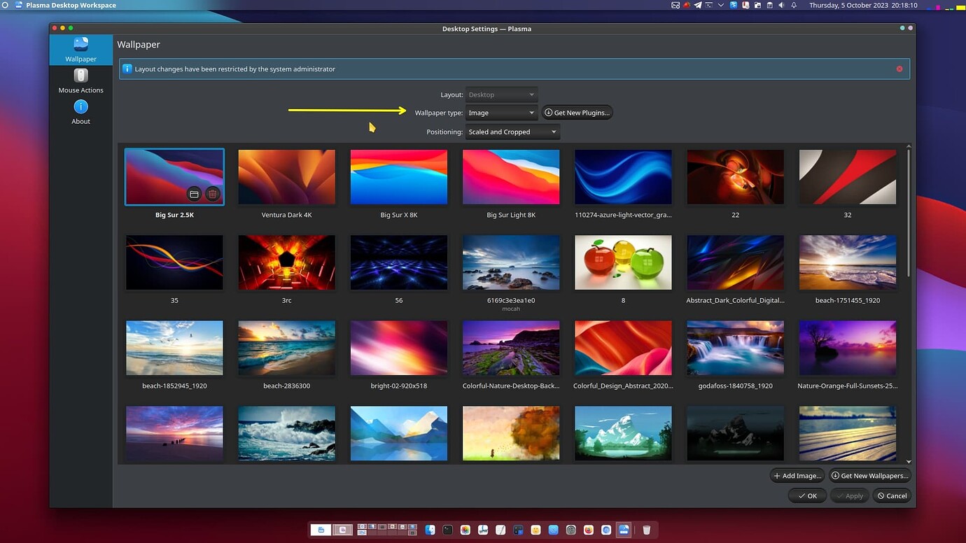 Changing KDE Plasma desktop wallpaper from crontab not working? - KDE ...