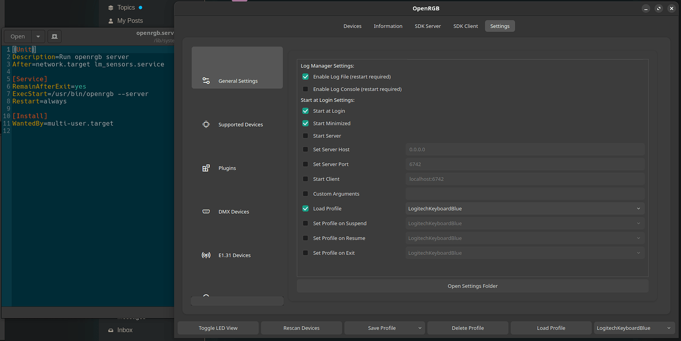 Start OpenRGB with Sudo Privs at Startup - Software & Applications ...