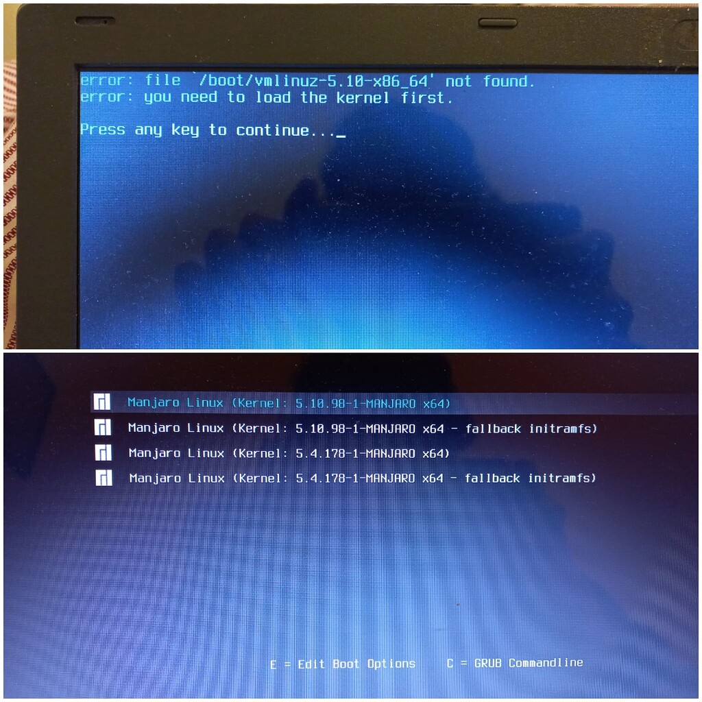 Issues booting after leaving update to run overnight - Support - Manjaro Linux Forum