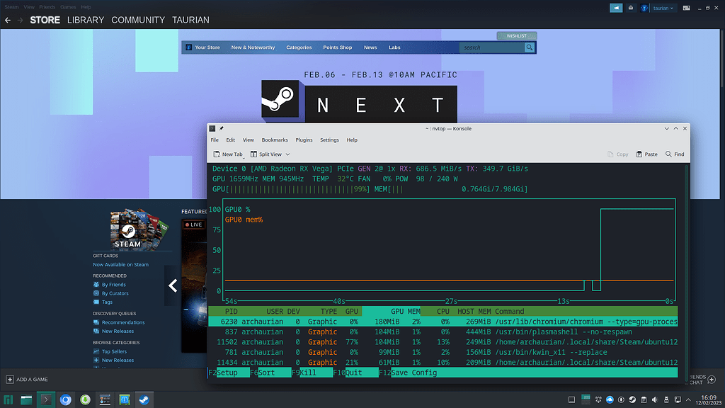 Steam client causing 100% utilisation of GPU on animated screens - Graphics & Display - Manjaro ...