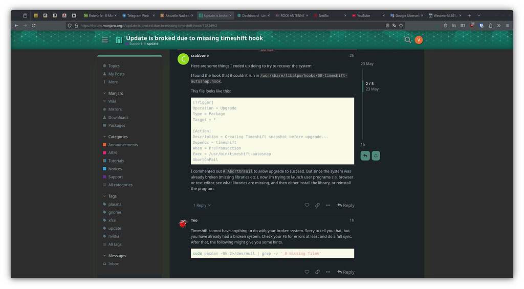 Display problems of the forum in dark mode - Forum - Manjaro Linux Forum