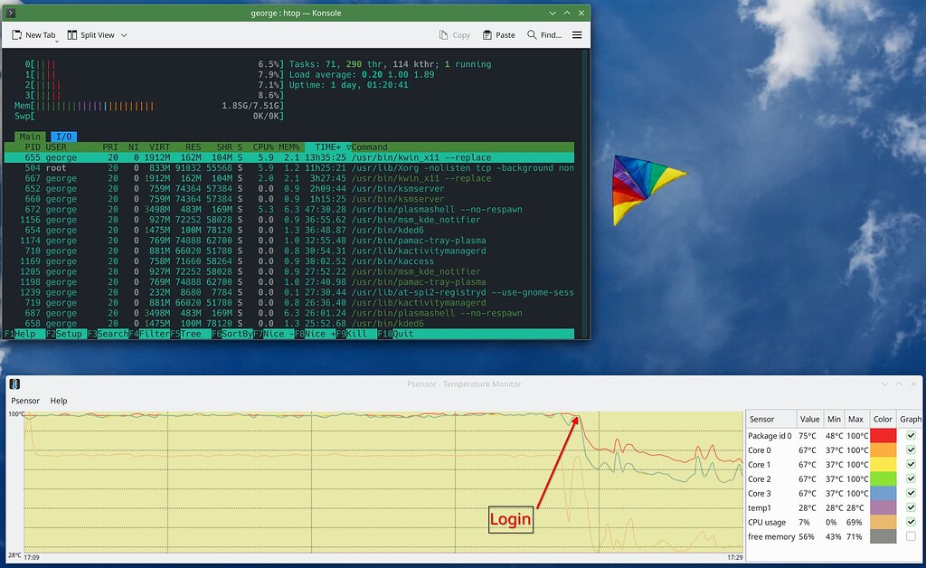 Very high temps when idle - KDE Plasma - Manjaro Linux Forum
