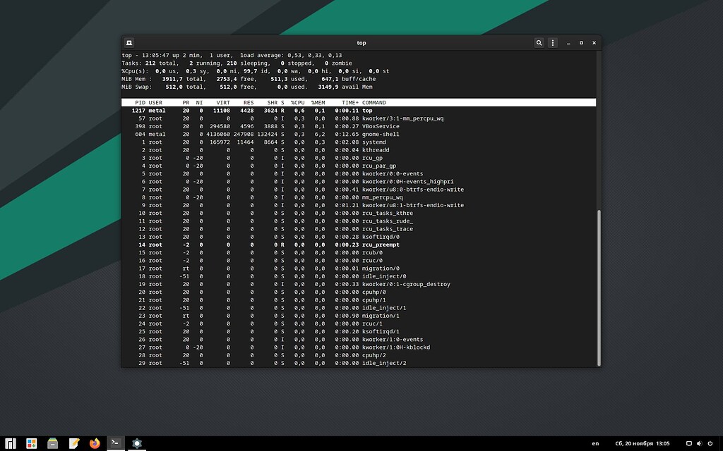 Very low memory consumption on Manjaro Gnome - Feedback - Manjaro Linux ...