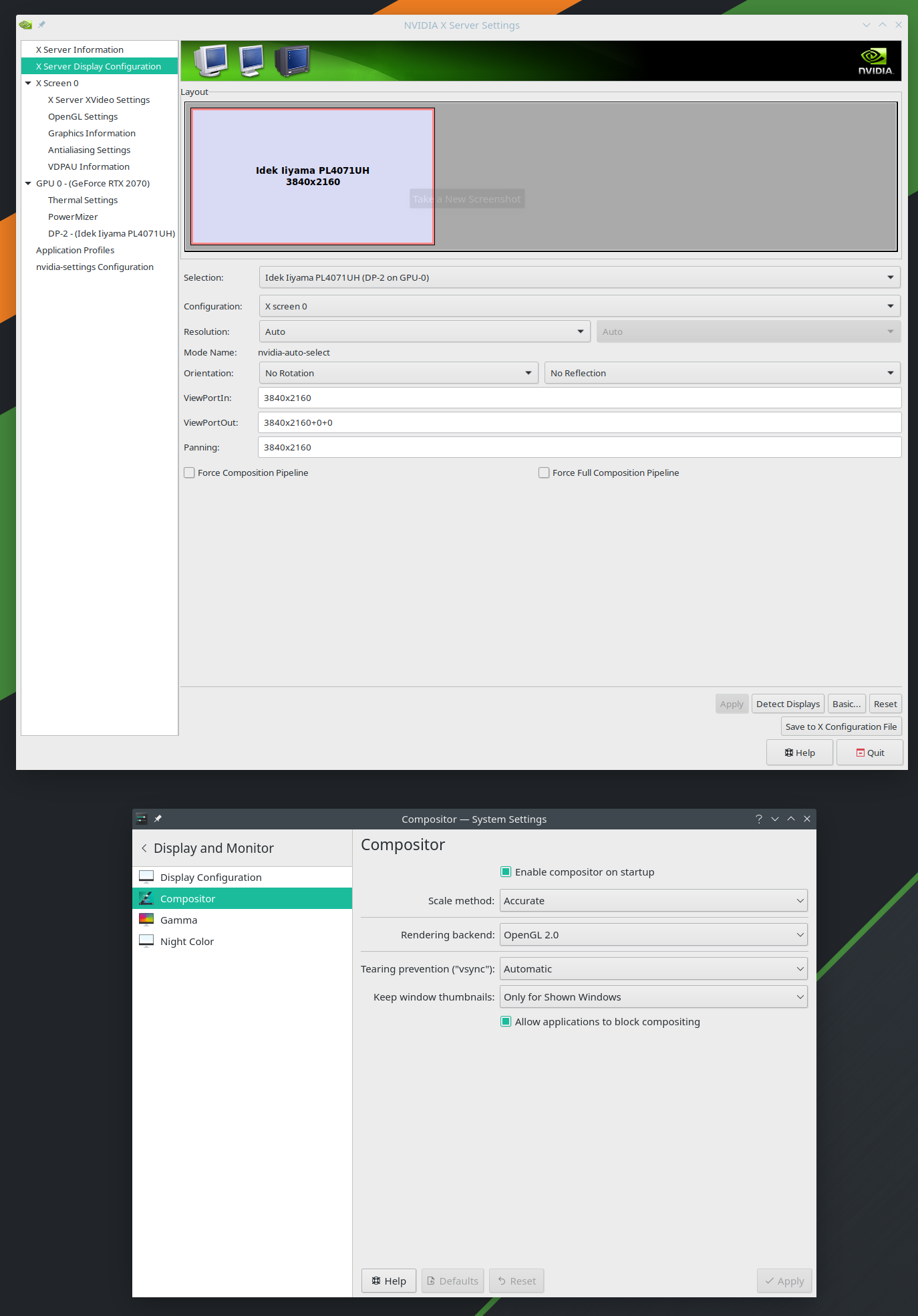 Ugly horizontal tearing / OpenGL compositing (the default) has crashed ...