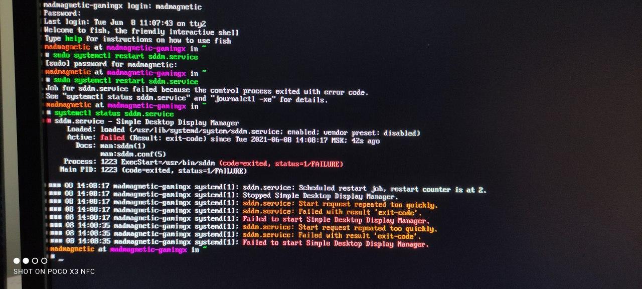 Failed to start SDDM after [Stable Update] 2021-06-07 - KDE Plasma ...